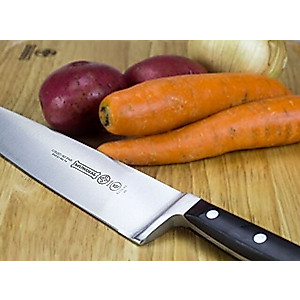 Mundial 5100 Series Black Cooking Knife, 10-Inch Chef's Knife, Polycarbonate Handle, for meat and vegetables, Fully Forged Carbon Stainless Steel