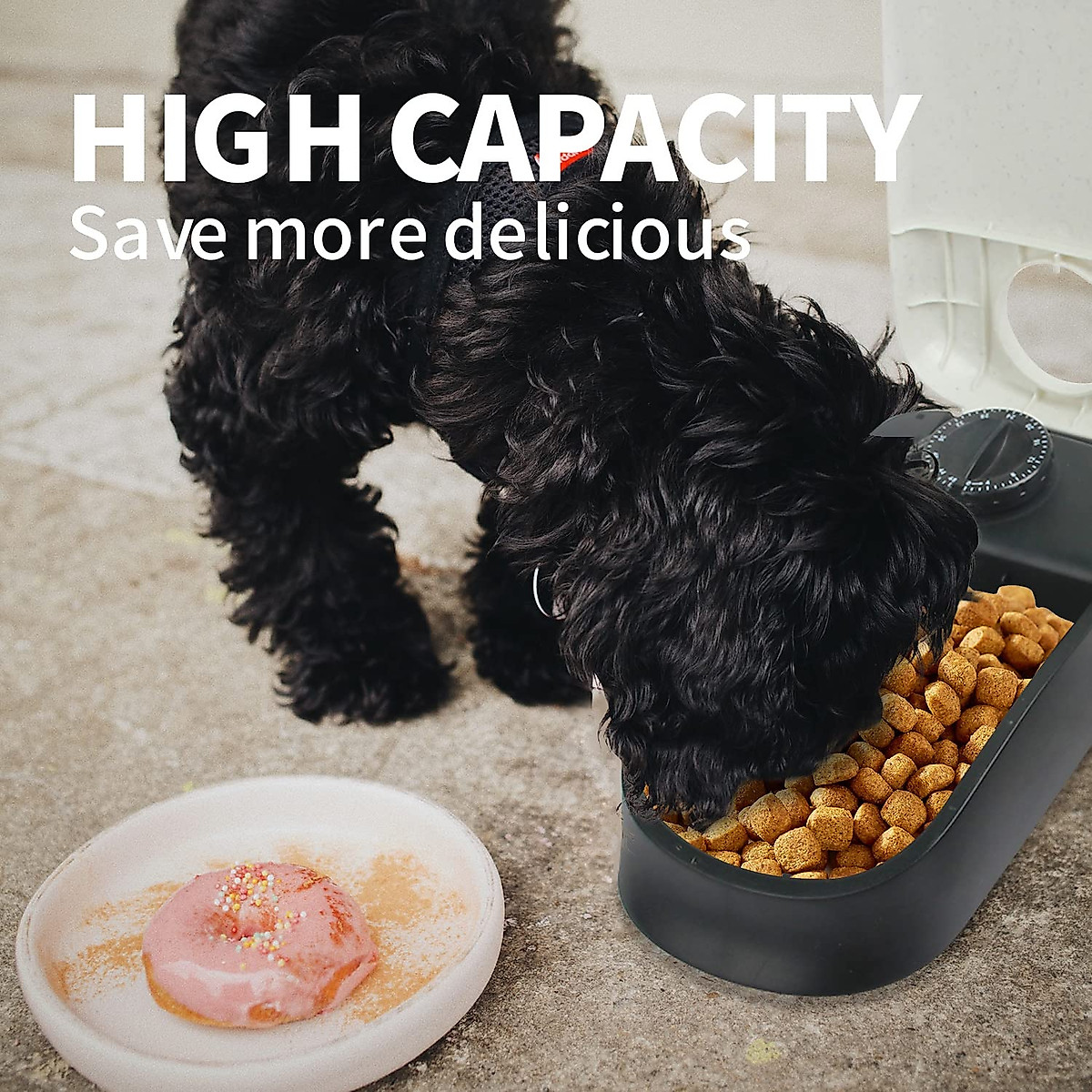 PAWISE Automatic Cat Feeders 1 Meal Automatic Dog Feeder,Dog/Cat Food Dispenser 1.5 Cup, Schedule Meal or Treat, with 48-Hour Timer