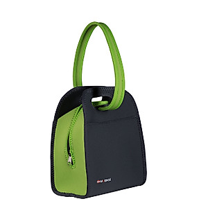 Mogingo Insulated Zippered Tote - Neoprene Lunch Cooler Bag with Dual Carrying Handle Options (Yellow)