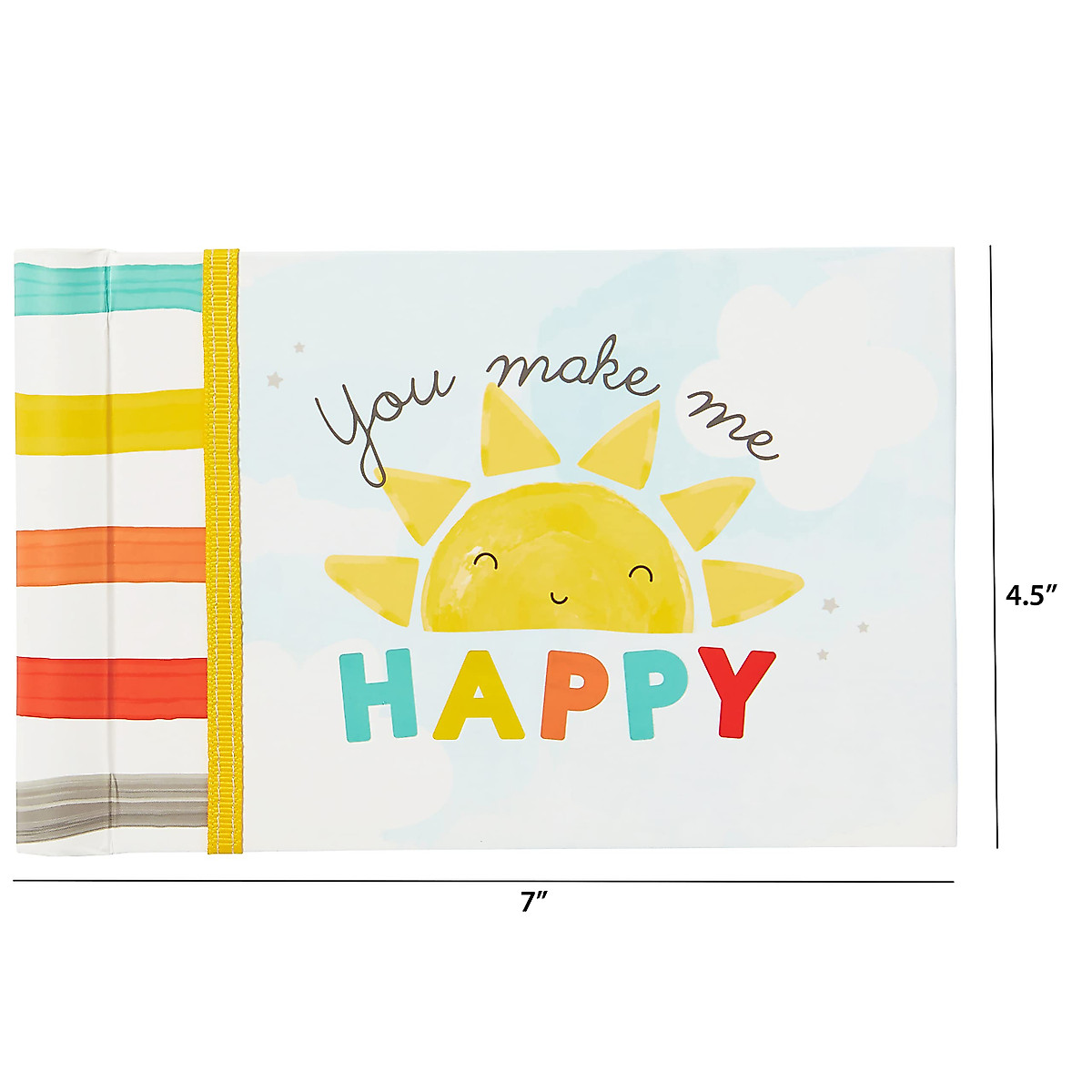 C.R. Gibson BP73-24545 You are My Sunshine Small Gender Neutral Baby Brag Book Photo Album, 7.25" W x 4.5" L with 10 Pages, Multicolor