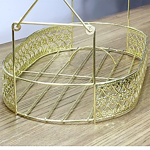 fanquare Mug Holder, Golden Coffee Mug Rack, Metal Cup Holder Stand, Coffee Mug Drainer with 6 Mug Hooks, Storage Drying Rack for Counter