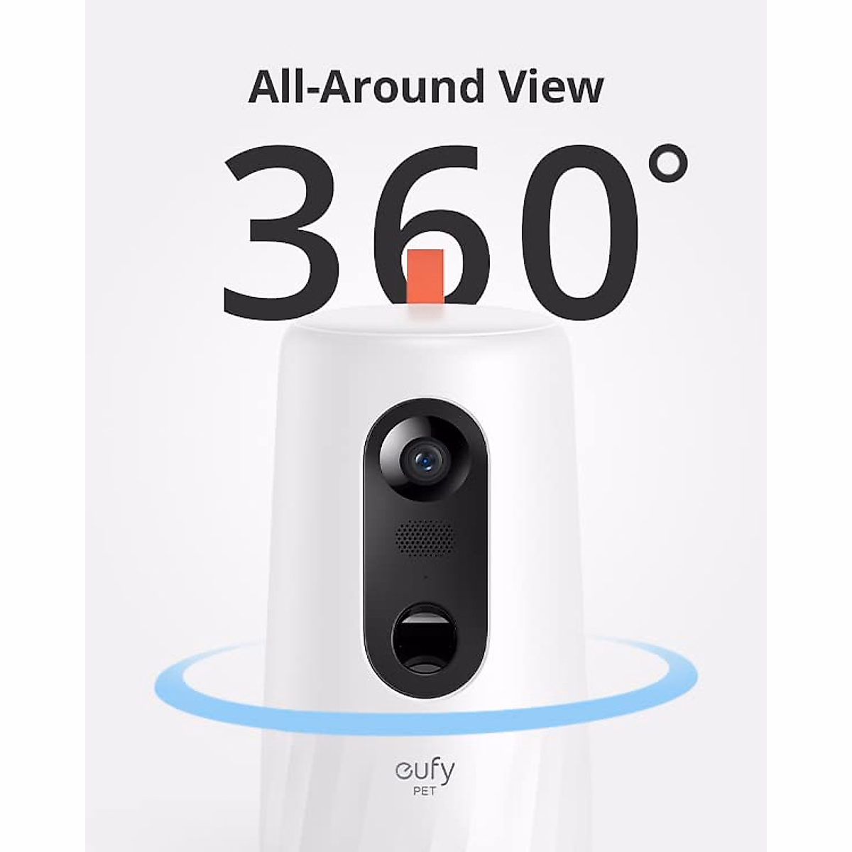 eufy Pet Camera for Dogs and Cats, On-Device AI Tracking and Pet Monitoring, 360° View, 1080p Dog Camera with Treat Dispenser, Doggy Diary, Local Storage, 2-Way Audio, Phone App, No Monthly Fee