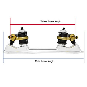 Bont Skates - Zeus Roller Skate Speed Plate - 7 Degree Action No Toe Stop Quick Release Clip Axles - 6061 Aluminum - Pair (165mm)