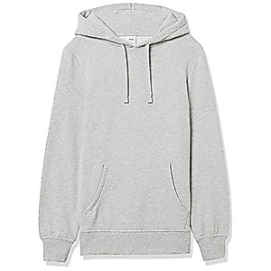 Amazon Essentials Women's Fleece Hooded Tunic Sweatshirt, Grey Heather, Medium