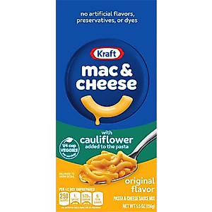 Kraft Original Macaroni & Cheese Dinner with Cauliflower Added to the Pasta (5.5 oz Box)