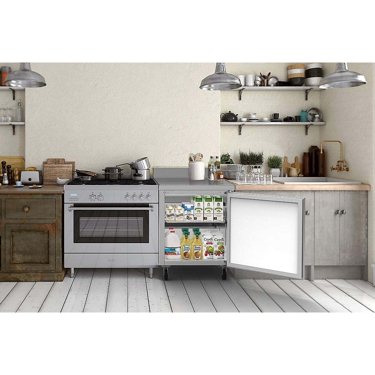 KoolMore RWT-1D-6C Commercial, Refrigerator Single Door, Stainless Steel