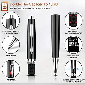 32GB Digital Voice Recorder - Voice Activated Recorder for Lectures Meetings Classes, Audio Recording Device Audio Recorder Portable USB MP3 Playback