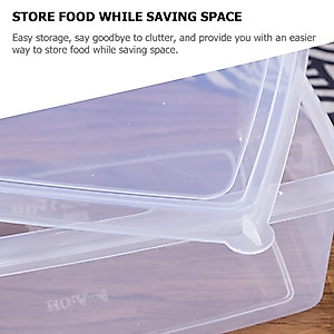 Cabilock Fridge Boxes 6Pcs 0.5L Convenient Food Storage Containers with Lids Daily Use Freezer Boxes Food Meal Prep Containers Lightweight Reusable