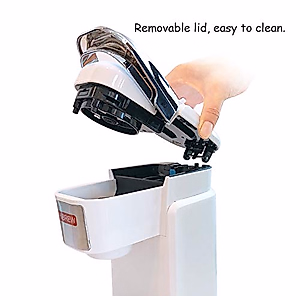 HIBREW Single Serve White Compact Portable Travel Size Kcup* Coffee Maker Brewing System Coffee Machine for Office, Travel Camping and for Hotel Dorm Hospitality