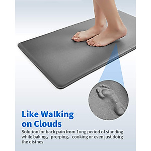 SIXHOME Kitchen Rugs and Mats Kitchen Mat Set of 2 Anti Fatigue Standing Mat for Kitchen, Office, Laundry Room and Stand-up Desks