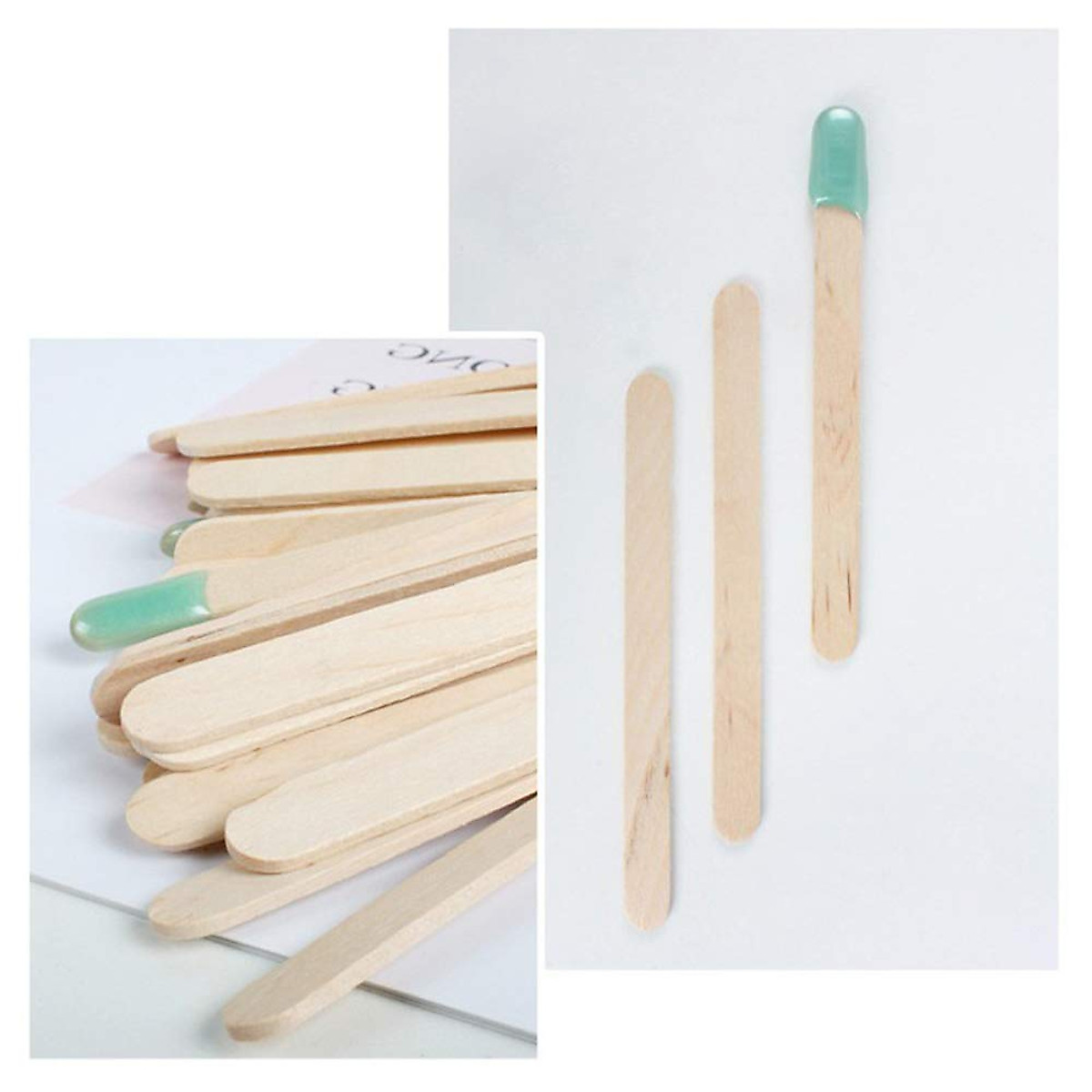 Liphontcta 400 Pcs Wax Spatulas, Wooden Wax Applicator Sticks Disposable Wooden Waxing Stick Hair Removal Stick Garden Sculpture Outdoor Decoration