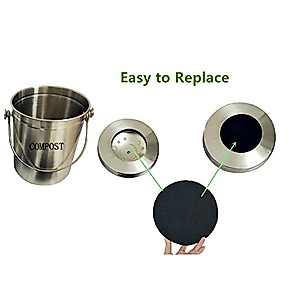 12 Pack Kitchen Compost Bin Charcoal Filter 7.25 Inch Diameter Extra Thicker & Bigger-Over 3 Years Supply- Longer Lasting Activated Charcoal Odor Trapping Filters (0.4inch/10mm Thickness), Round