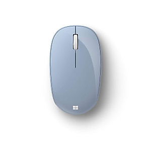 Microsoft Bluetooth Mouse - Pastel Blue. Comfortable design, Right/Left Hand Use, 4-Way Scroll Wheel, Wireless Bluetooth Mouse for PC/Laptop/Desktop, works with for Mac/Windows Computers