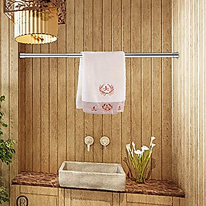 Closet Rod Adjustable 30-48 Inch for Hanging Clothes Stainless Steel Closet Pole Closet Bar with 2 Brackets for Wardrobes Closet Shower Window Curtain Hanger Rod Clothes Rod for Closet Clothes Rail