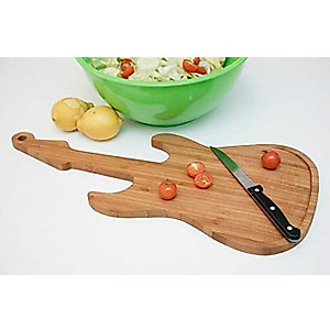 Kikkerland Bamboo Guitar Cutting Board