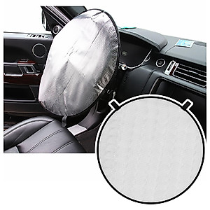 Car Steering Wheel Cover Sun Shade,3 Layers Thickened Foil Car Heat Shield for Steering Wheel,Universal Car Accessories Cooling Steering Wheel Cover for Car Truck SUV Van