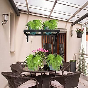 owosald pot rack organizer pots and pans organizer 24in pot racks for kitchen wall mounted 10pcs Hooks Matte Black