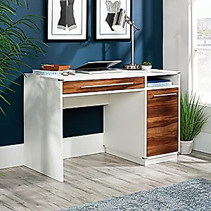 Sauder Vista Key Desk, L: 47.64" x W: 23.62" x H: 30.16", Pearl Oak Finish