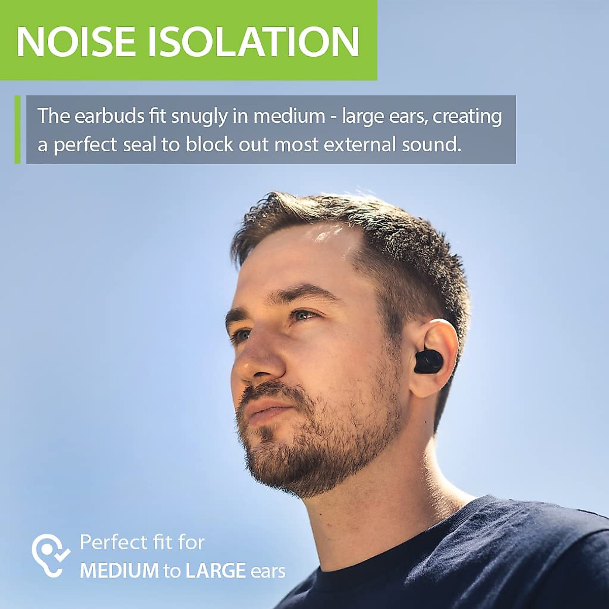 Avantree Ace M10 - Wireless Earbuds for PC Laptop Computer with USB Adapter, Bluetooth 5.2, Noise Cancelling Mic for Clear Calls, Connecting with Phones for Music, aptX Adaptive, 36Hrs