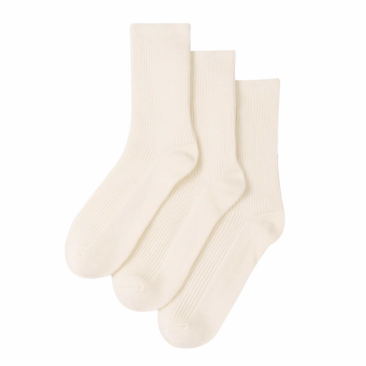 MELUSA 3 Pairs Cashmere Wool Socks for Women, Super Soft Warm Cozy Winter Gift Crew Socks (as1, numeric, numeric_5, numeric_9, regular, regular, Ivory)