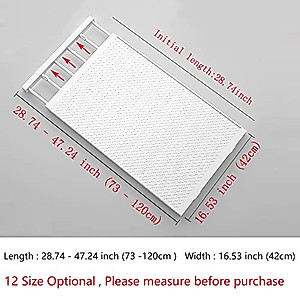 HabiWell Scalable Closet Storage Shelf Wall Mounted Kitchen Rack Space Saving Wardrobe Decorative White Adjustable Organizer Shelves Cabinet Holders (Length: 28.74-47.24 inch Width: 16.53 inch)