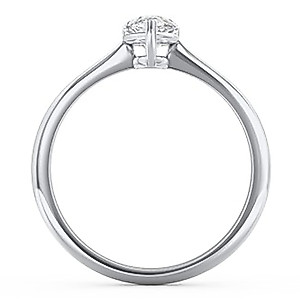 SISGEM 10K 14K 18K Solid Gold Solitaire Engagement Rings for Women,Round/Princess/Oval/Emerald/Pear/Cushion Cut Moissanite Rings Wedding Engagement Anniversary Promise Bridal Bands with Engraved Name (Pear)