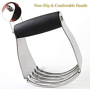 Pastry Cutter, Stainless Steel Dough Blender, Heavy Duty Pastry Blender and Dough Cutter with Blades for Butter, Pie Crust and Cake