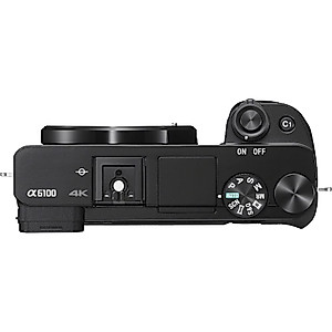 Sony Alpha a6100 Mirrorless Digital Camera (ILCE6100L/B) with 16-50mm Lenses with Flash, 64GB Memory Card, Cleaning Set and More (Renewed)