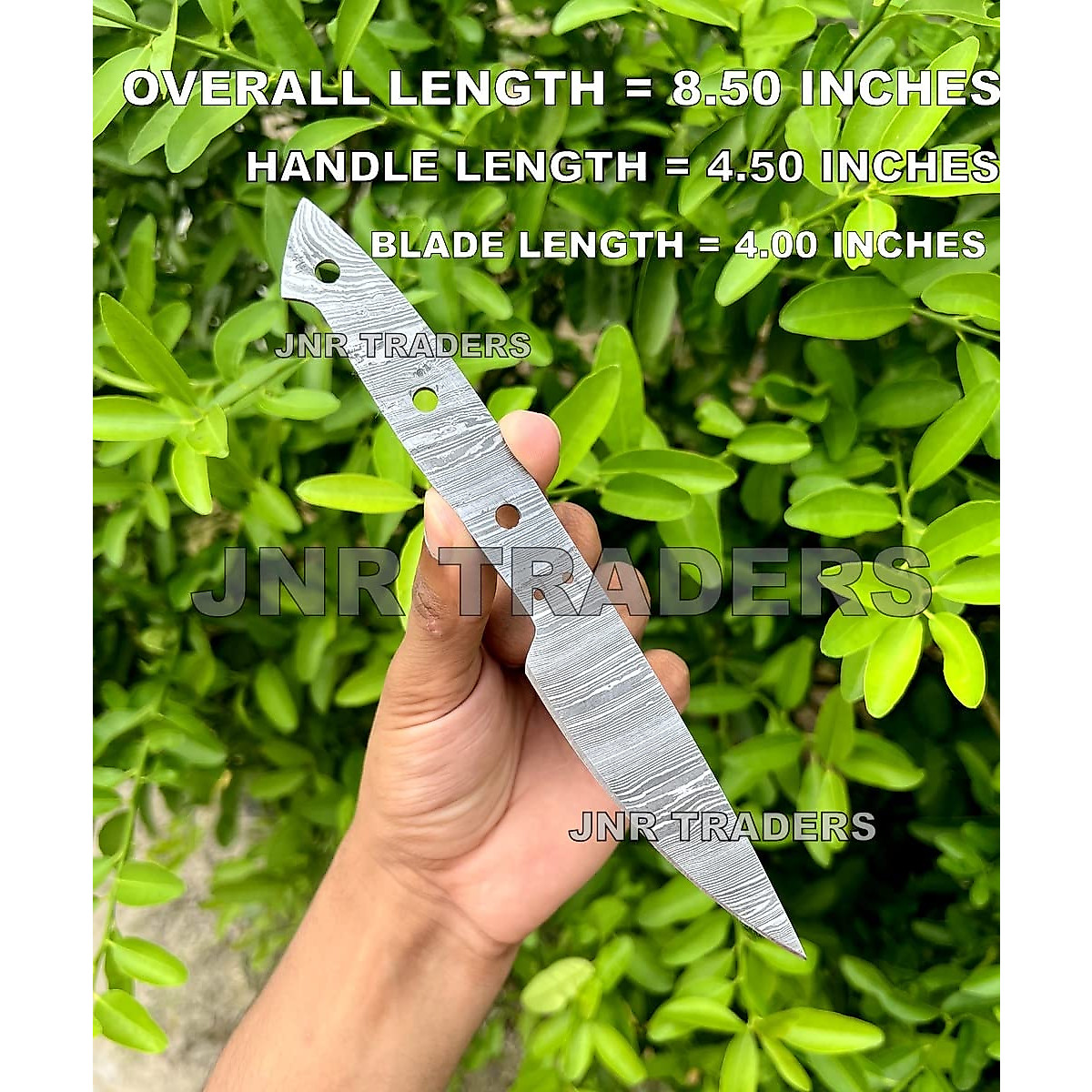 JNR Traders Damascus Steel Blank Blade Knife Making Material 9" Handmade Damascus Paring Knife Blank Blade Full Tang 352 Layers jnr3720