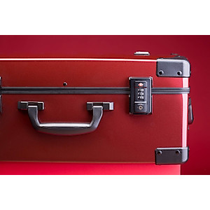 Andiamo Classico Suitcase with Built-in TSA Lock - Zipperless 20 Inch Hardside Carry On Bag- Lightweight (ABS+PC) Luggage With 8-Rolling Spinner Wheels (Red Ruby)