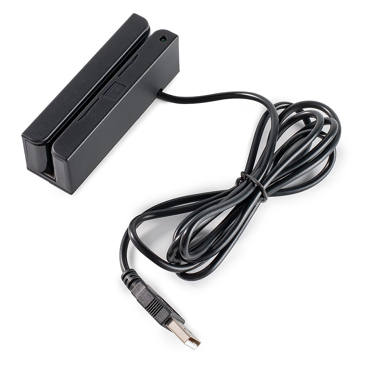 Posunitech Msr90 Swiper Magnetic Credit Card Reader USB 3-Tracks Hi/Lo Data Collector, Mini Stripe Card Reader for Point of Sale (POS), Access Control, ID Verify