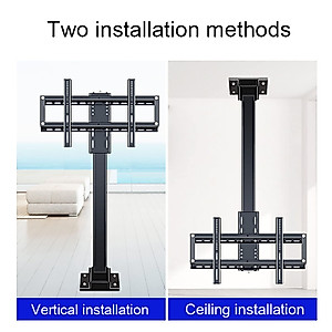 RAJYQODIS Motorized Tv Mount, Tv Motorized Lift with Remote Control and Memory Setting, Vertical and Ceiling Installation Methods, Fits 26-70inch TVs