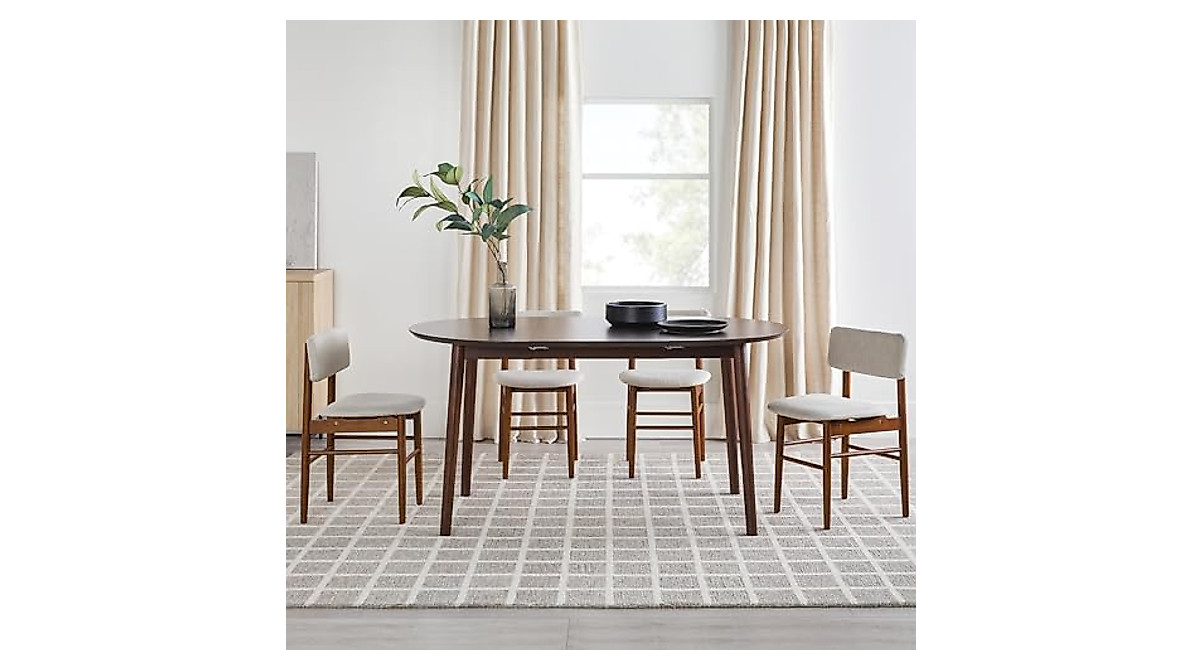 Walker Edison Mid Century Oval Dining Table - Stylish & Versatile