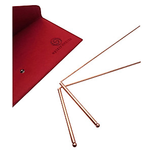 Spirit Hunter 99.9% Copper Dowsing Rod - Detect Gold, Water, Ghost Hunting etc - 2pcs Divining Rods with Bag.
