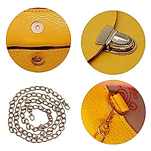 AMAZE Fashion Women Handbag Shoulder Bags Envelope Clutch Crossbody Satchel Tote Purse Leather Lady Bag (Yellow)