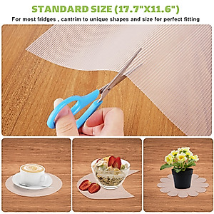 8pcs Refrigerator Liners for Shelves Washable, Fridge Shelf Liners Nonslip, Refrigerator Mats Liner for Glass Shelves, Shinywear Fridge Liners for Freezer Cupboard Cabinet Drawer, 4 Color