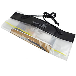 AceCamp Waterproof Map Case Holder, Watertight Map Carrier, Transparent Dry Bag Protector Pouch for Camping, Hiking, Documents, Electronics, Emergency, Outdoors