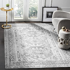 BEIMO Area Rugs for Living Room 8x10 Machine Washable Bedroom Rugs Distressed Vintage Print Gray Large Throw Rug Dining Room Aesthetic, Non Slip Carpet with Gripper