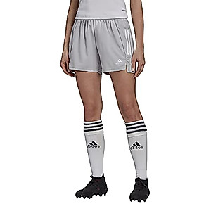 adidas Women's Condivo 21 Shorts, Team Light Grey/White, Small