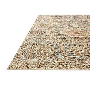 Loloi II Margot Collection MAT-03 Ocean/Spice, Traditional 7'-6" x 9'-6" Area Rug