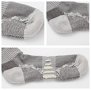 BUDERMMY Men's Cotton Moisture Wicking Heavy Cushion Crew Work Socks,6-12, 6Pairs (US, Numeric, 9, 12, Regular, Tall, black 1)