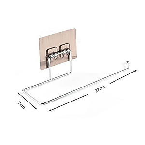 LUKEO Stainless Steel Paper Towel Rack Wall Mounted Towel Rack Storage Shelf Kitchen Bathroom Accessories