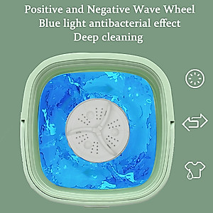 Portable Washing Machine, Mini Foldable Washer for Apartment, Laundry, Camping, RV, Travel, Underwear, Socks, Baby clothes, Lightweight and Easy to Carry (Purple)