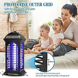 Bug Zapper Outdoor Electric, Mosquito Zapper Outdoor, Mosquito Trap, Fly Zapper Outdoor and Indoor (Black)