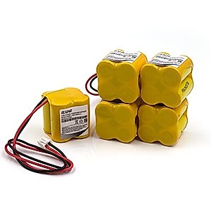 YUTSUJO (5-Pack) 4.8V Ni-CD Battery Replacement for MK Power MH29673, CUSTOM-196, Dantona BL93NC484, BST D-2/3AA400MAH, OSA162 ANIC1361 Exit Sign Emergency Light