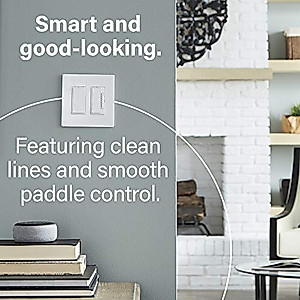 Legrand - Pass & Seymour Radiant WWRL10WHCCV2 Enabled, White Smart Wi-Fi Switch