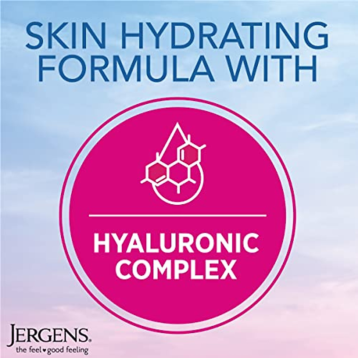 Jergens Cloud Creme Hand Cream for Dry Hands, Lotion with Hyaluronic Complex, Non-Greasy Moisturizer & Breathable Light Formula, 3 oz