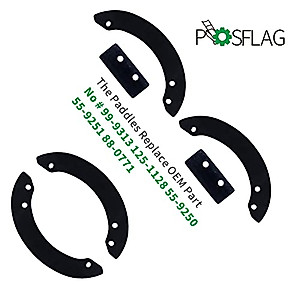 POSFLAG HS520 Paddles with 76322-V10-020 Scraper 22431-V10-013 Drive Belt Replaces 06720-V10-020, 72427-V10-020 for Honda HS520A, HS520 AS, HS520 ASA, HS720 AA, HS720 AMA 20" Snow Blowers