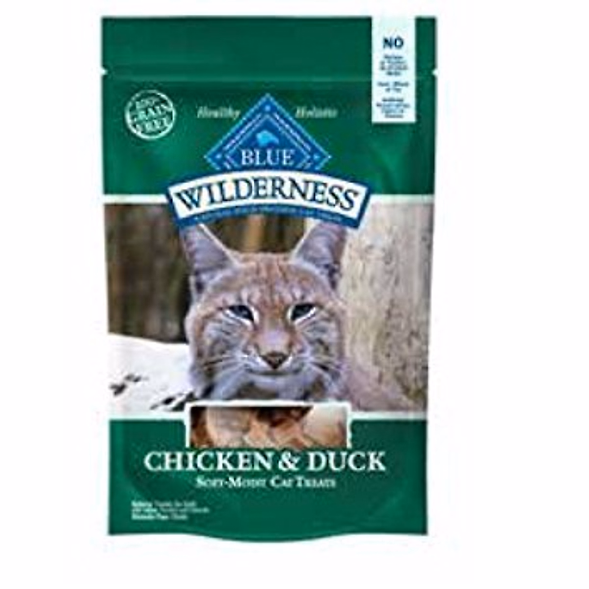 Blue Buffalo Wilderness Soft-Moist Grain-Free Cat Treats Variety Pack - 4 Flavors (Chicken & Duck, Chicken & Trout, Chicken & Salmon, and Chicken & Turkey) - 2 Oz Each (4 Total Pouches)