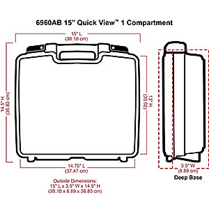ArtBin 6960AB Quick View Deep Base Carrying Case, Portable Art & Craft Storage Box, 14.5" x 15", Clear